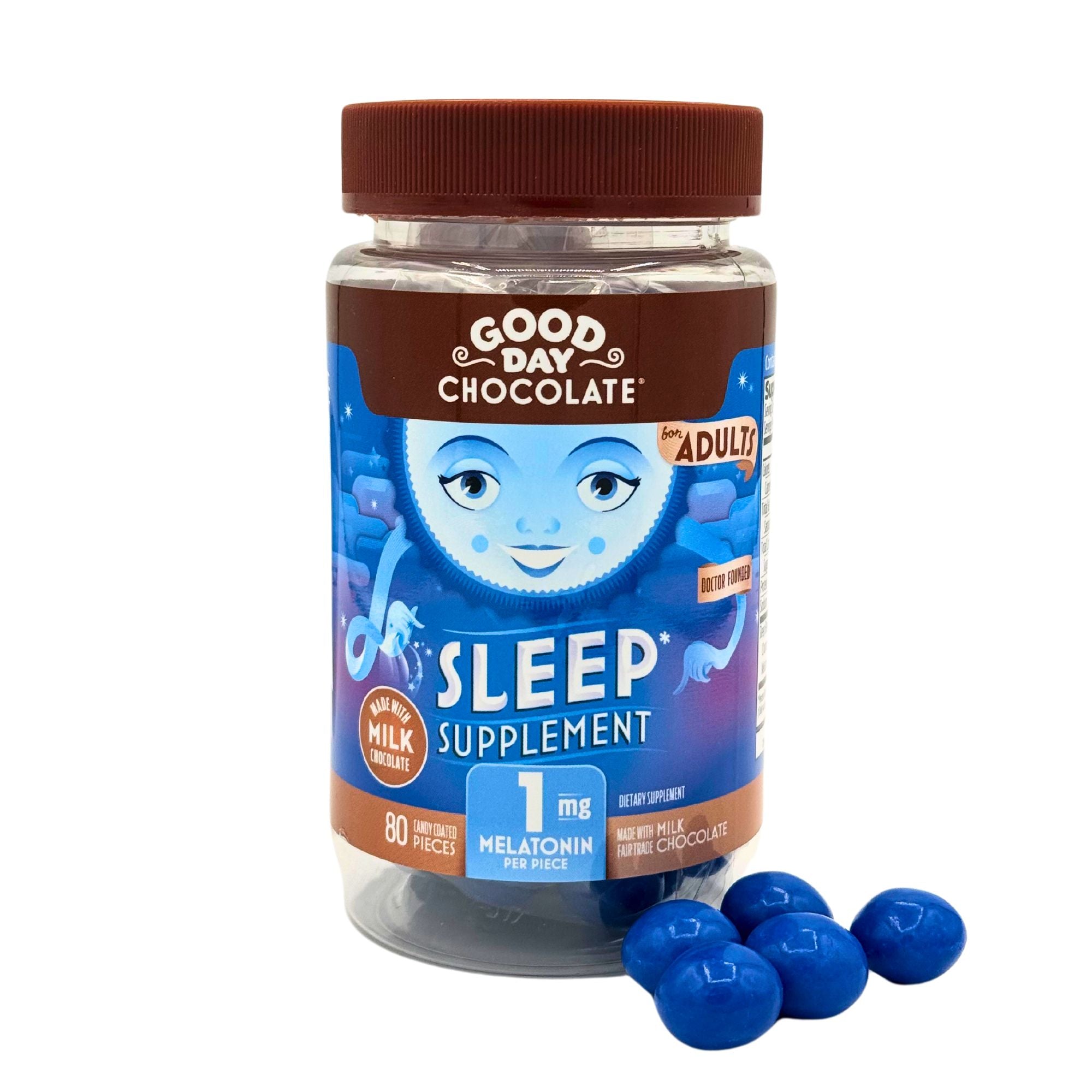 Adult Sleep with Melatonin Chocolate Supplement – Good Day Chocolate