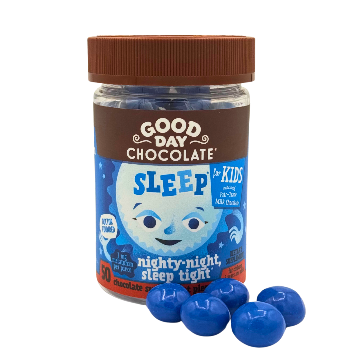 Kids Sleep with Melatonin Chocolate Supplement – Good Day Chocolate